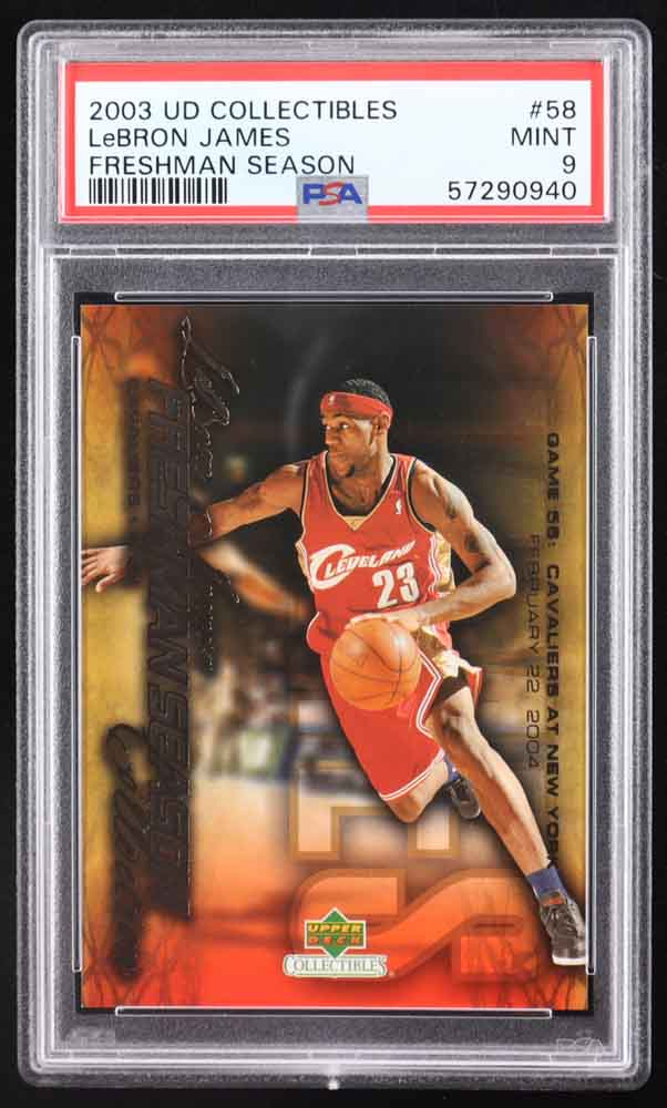 LeBron James 2004 Upper Deck LeBron James Freshman Season #58 (PSA 9 ...