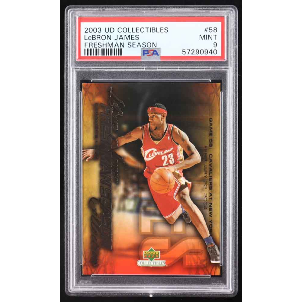 LeBron James 2004 Upper Deck LeBron James Freshman Season #58 (PSA 9 ...