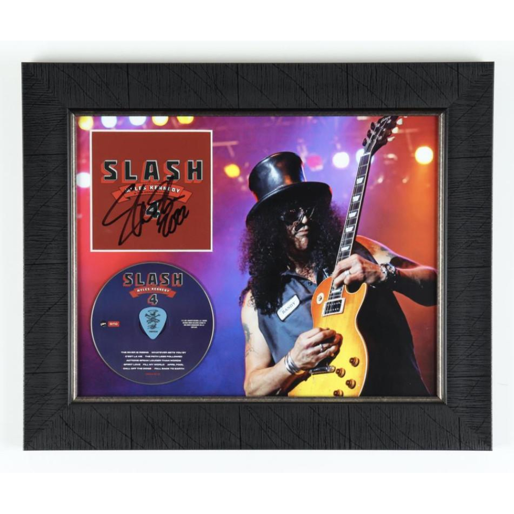 Slash Signed "4" Custom Framed CD Disc Cover Display Inscribed "2022 ...