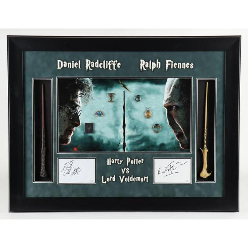 Daniel Radcliffe & Ralph Fiennes Signed "Harry Potter and the Deathly ...