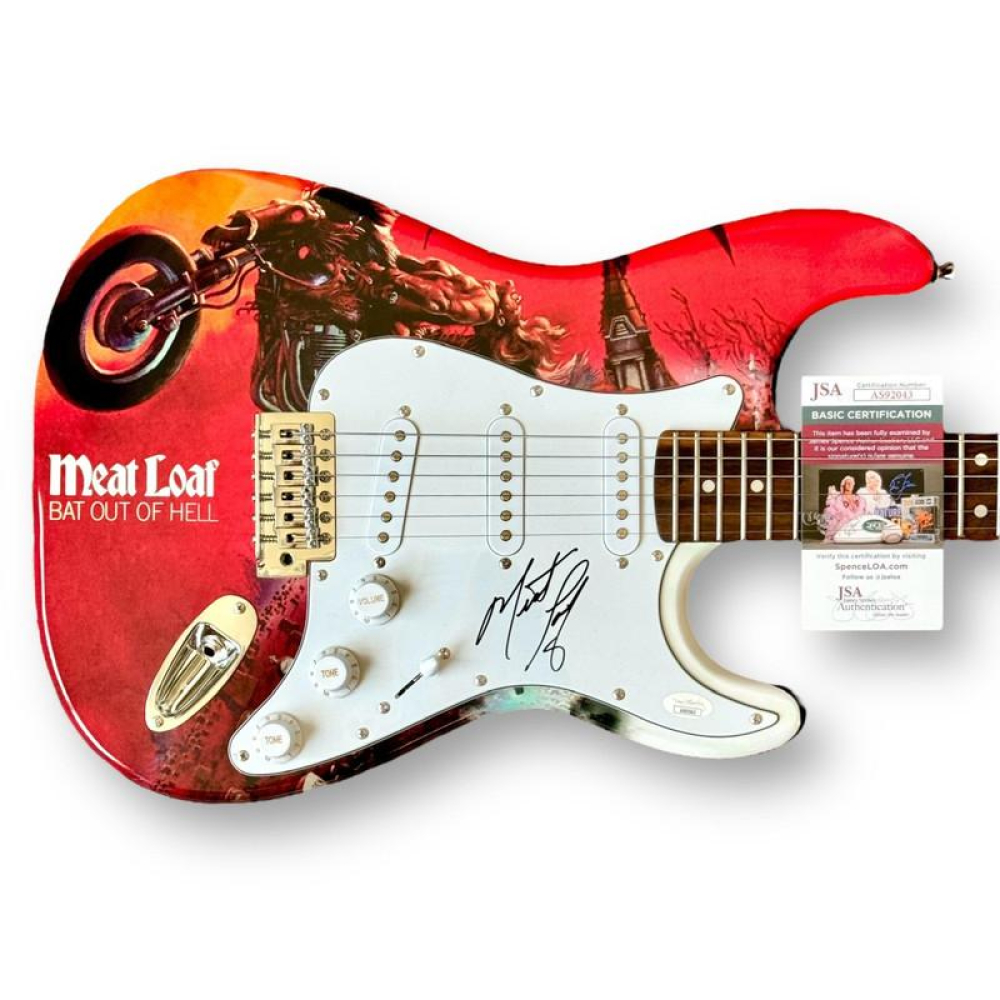 Meat Loaf Signed Custom Stratocaster Style Guitar (JSA) | Pristine Auction