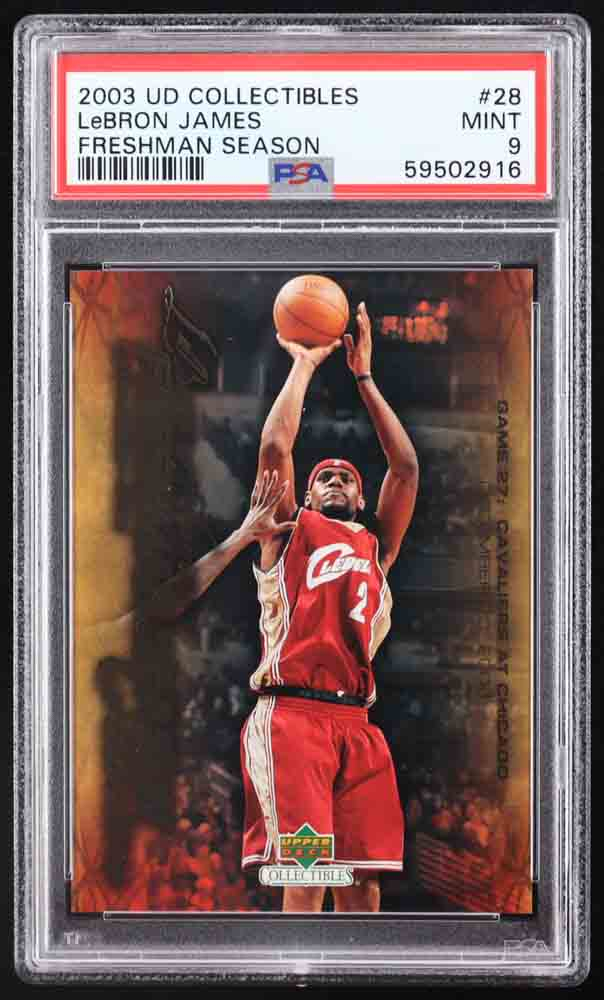 LeBron James 2004 Upper Deck LeBron James Freshman Season #28 (PSA 9 ...