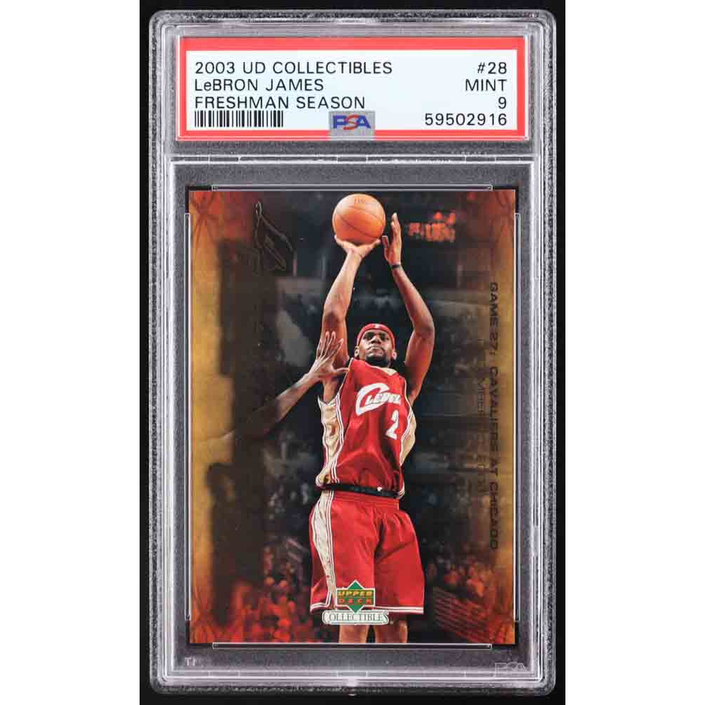 LeBron James 2004 Upper Deck LeBron James Freshman Season #28 (PSA 9 ...