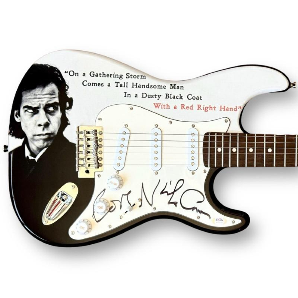 Nick Cave Signed Custom Stratocaster Electric Guitar Inscribed "Love ...