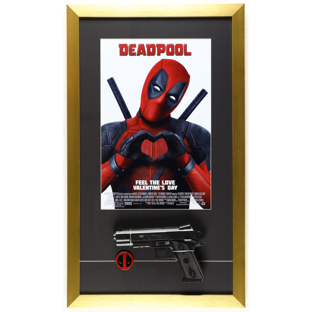 "Deadpool" Custom Framed Poster Print Display with Replica Prop Pistol ...