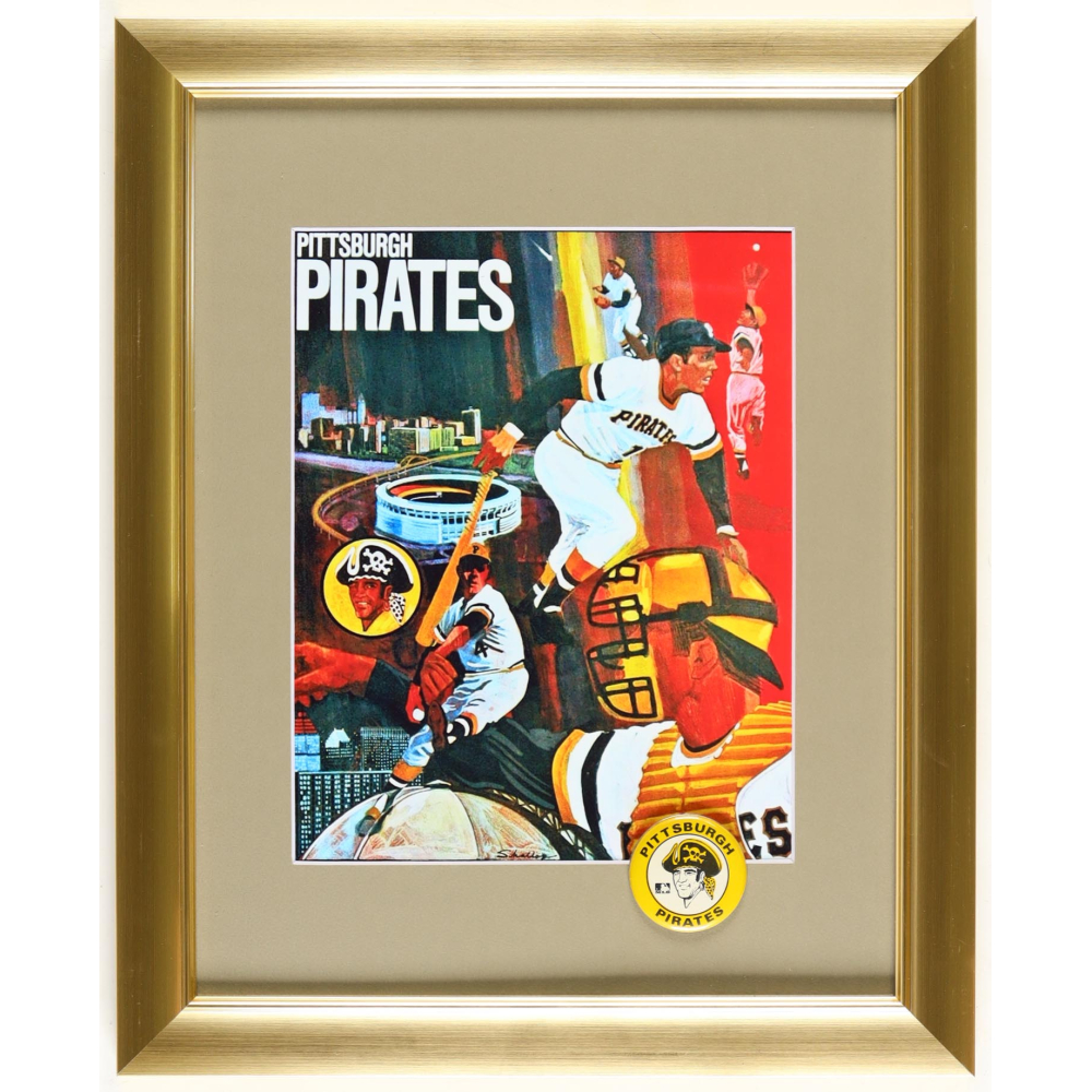1970's Pirates Custom Framed Print Display with Vintage Pirates Logo ...
