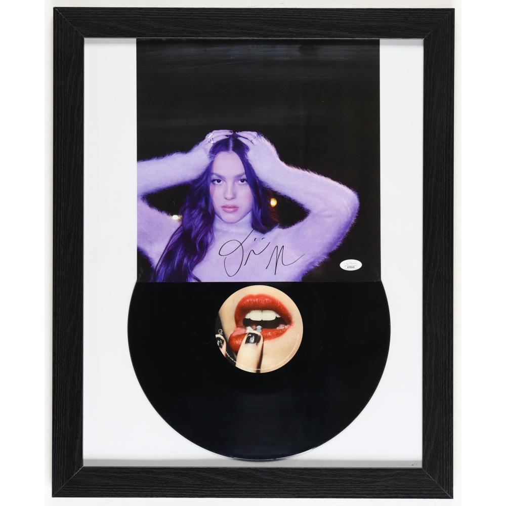 Olivia Rodrigo Signed "GUTS" Custom Framed Record Album Sleeve Display ...