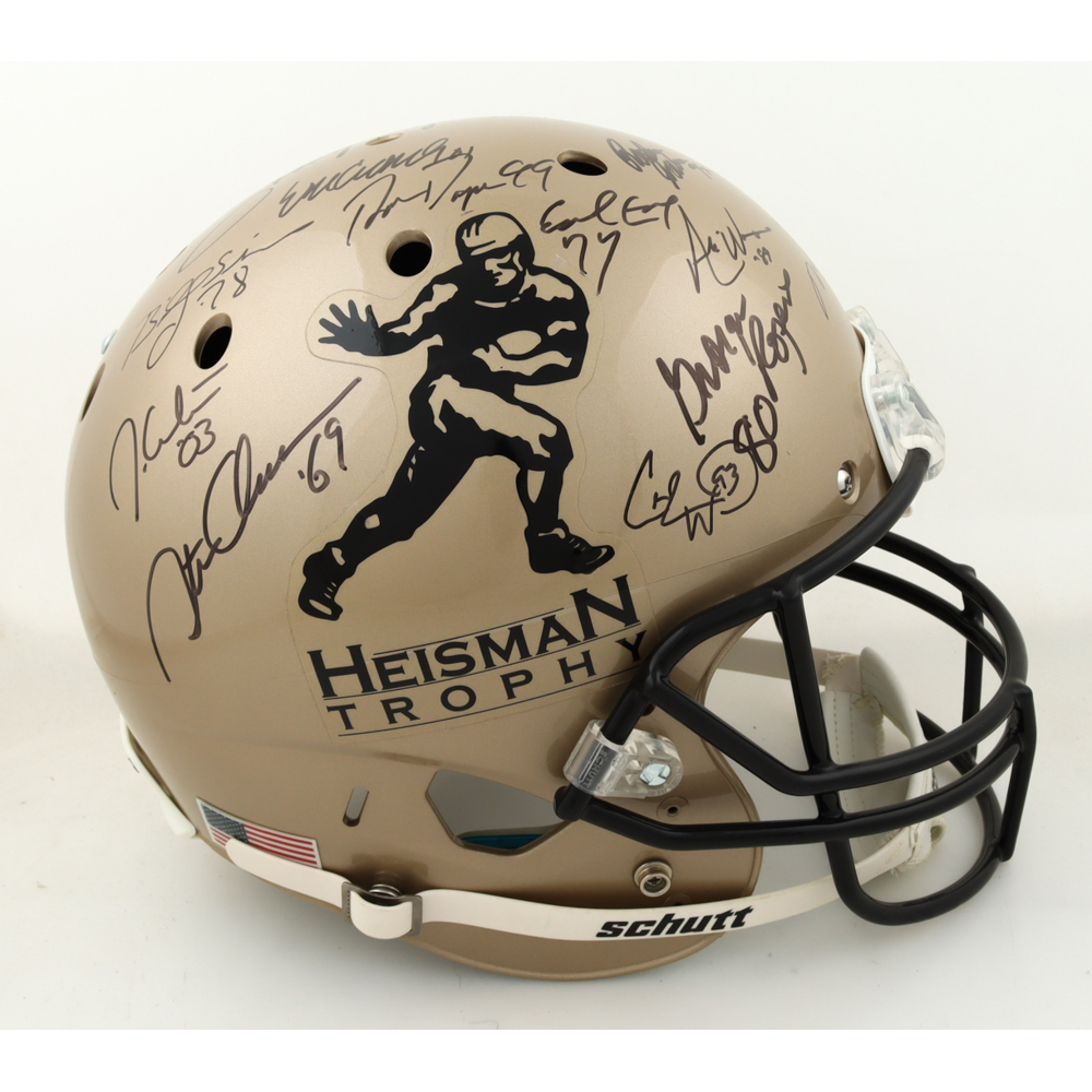 Heisman Trophy Logo Full-Size Helmet Signed By (14) with Earl Campbell ...