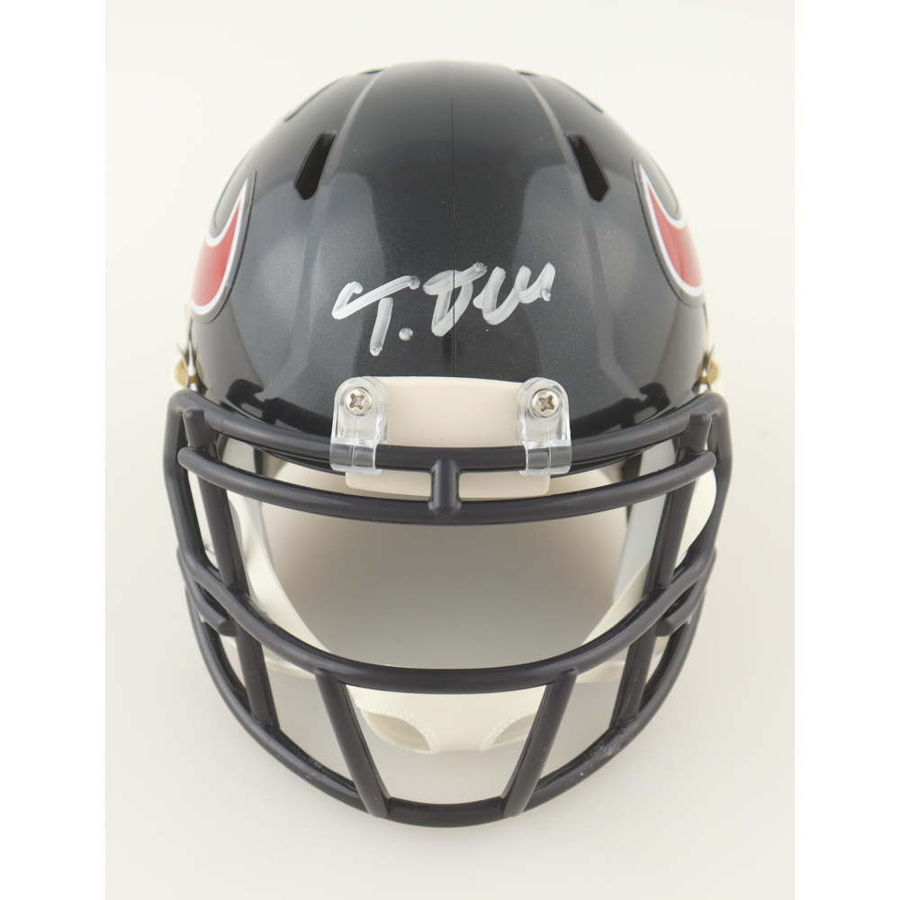 Tank Dell Signed Texans Speed Mini Helmet (PIA) | Pristine Auction