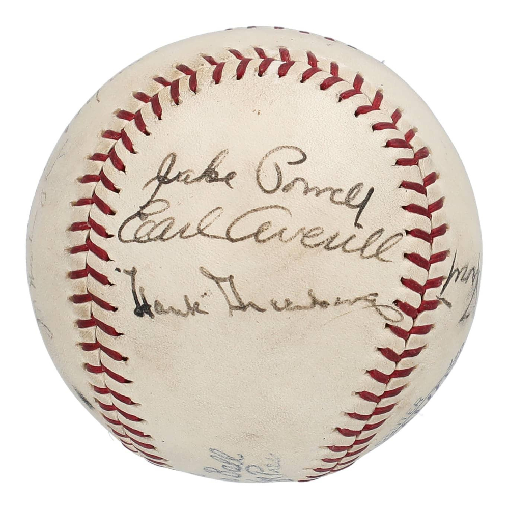 MLB Old-Timers & Stars OAL Baseball Signed By (11) with Red Rolfe, Hank ...