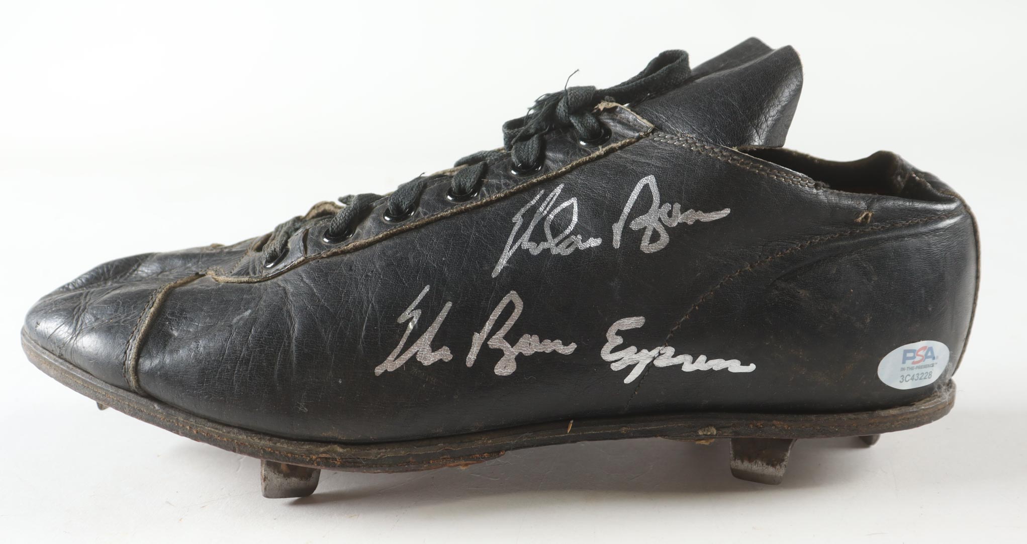 Nolan Ryan Signed Vintage Leather Baseball Cleat With Display Case ...
