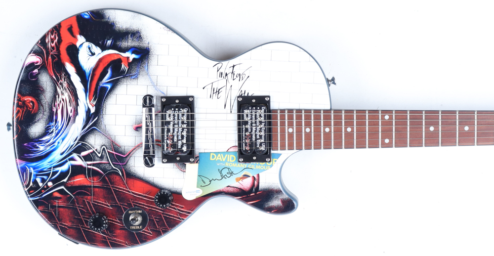 David Gilmour Signed "Pink Floyd" Epiphone Les Paul Electric Guitar ...