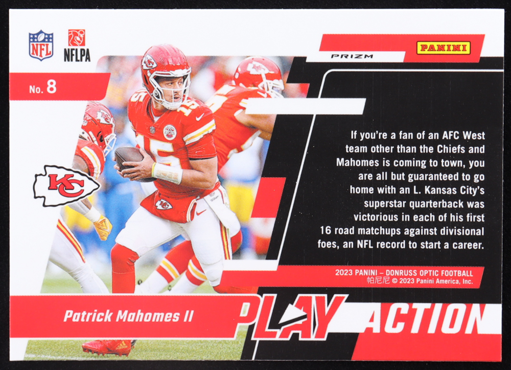 Patrick Mahomes II 2023 Donruss Optic Play Action #8 | Pristine Auction