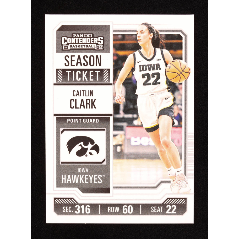 Caitlin Clark 2024 Panini Caitlin Clark Collection College Contenders # ...