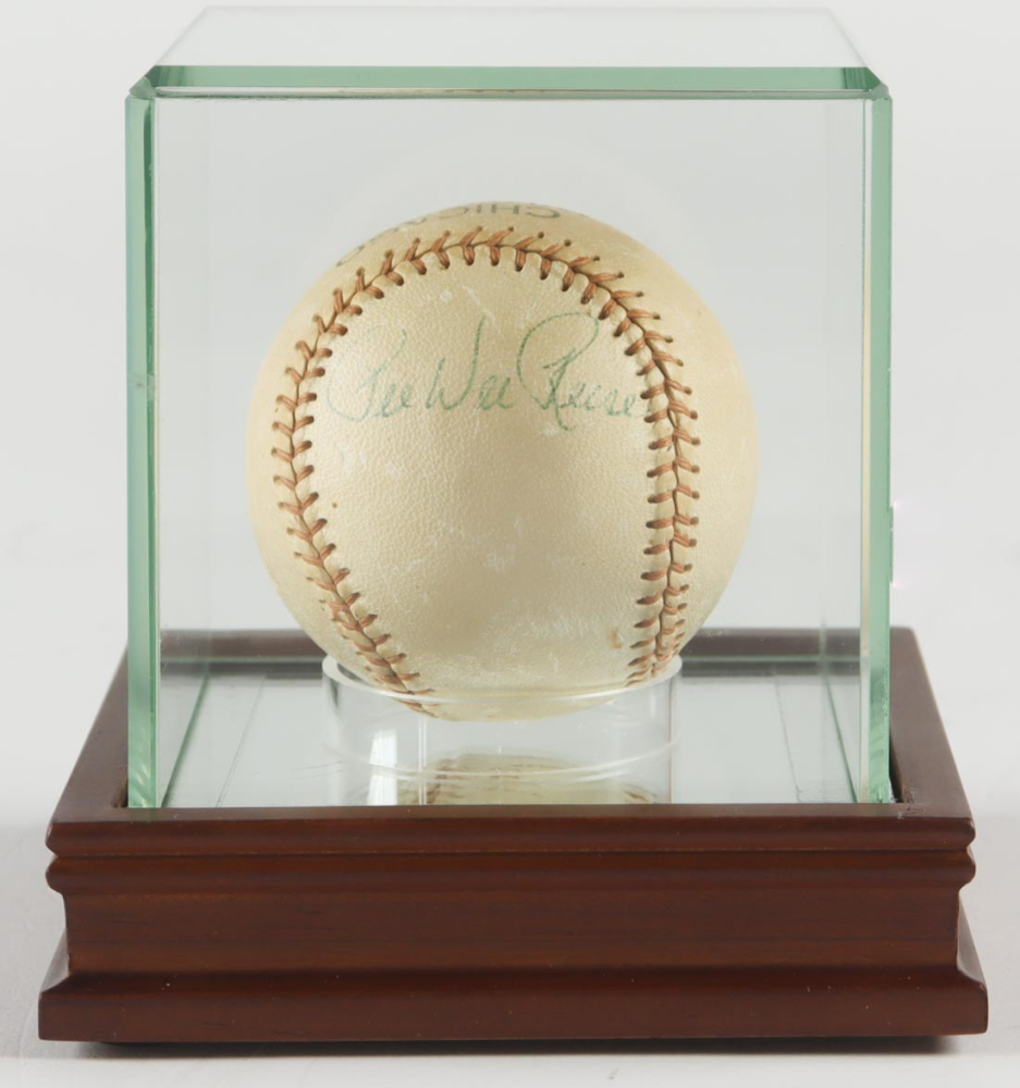 Pee Wee Reese Signed White Sox Logo Baseball With Display Case (JSA ...