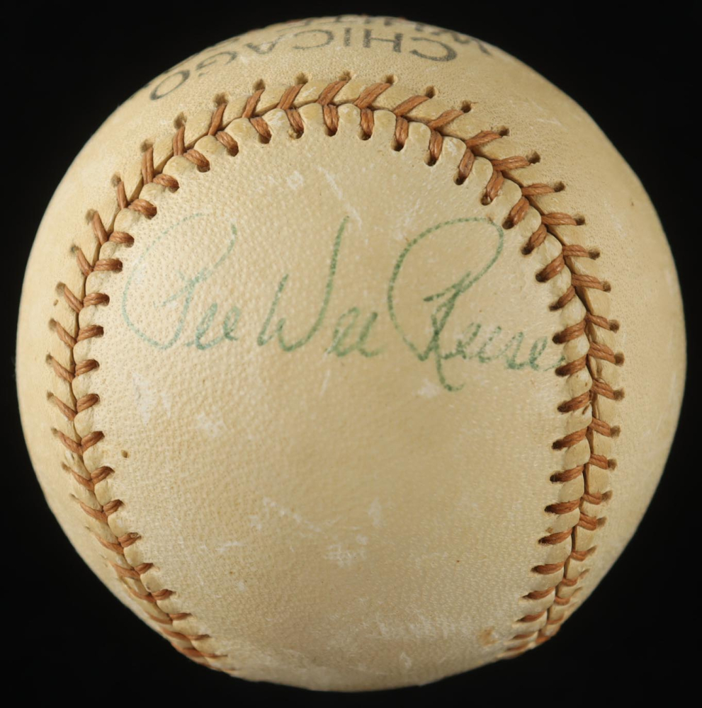 Pee Wee Reese Signed White Sox Logo Baseball With Display Case (JSA ...