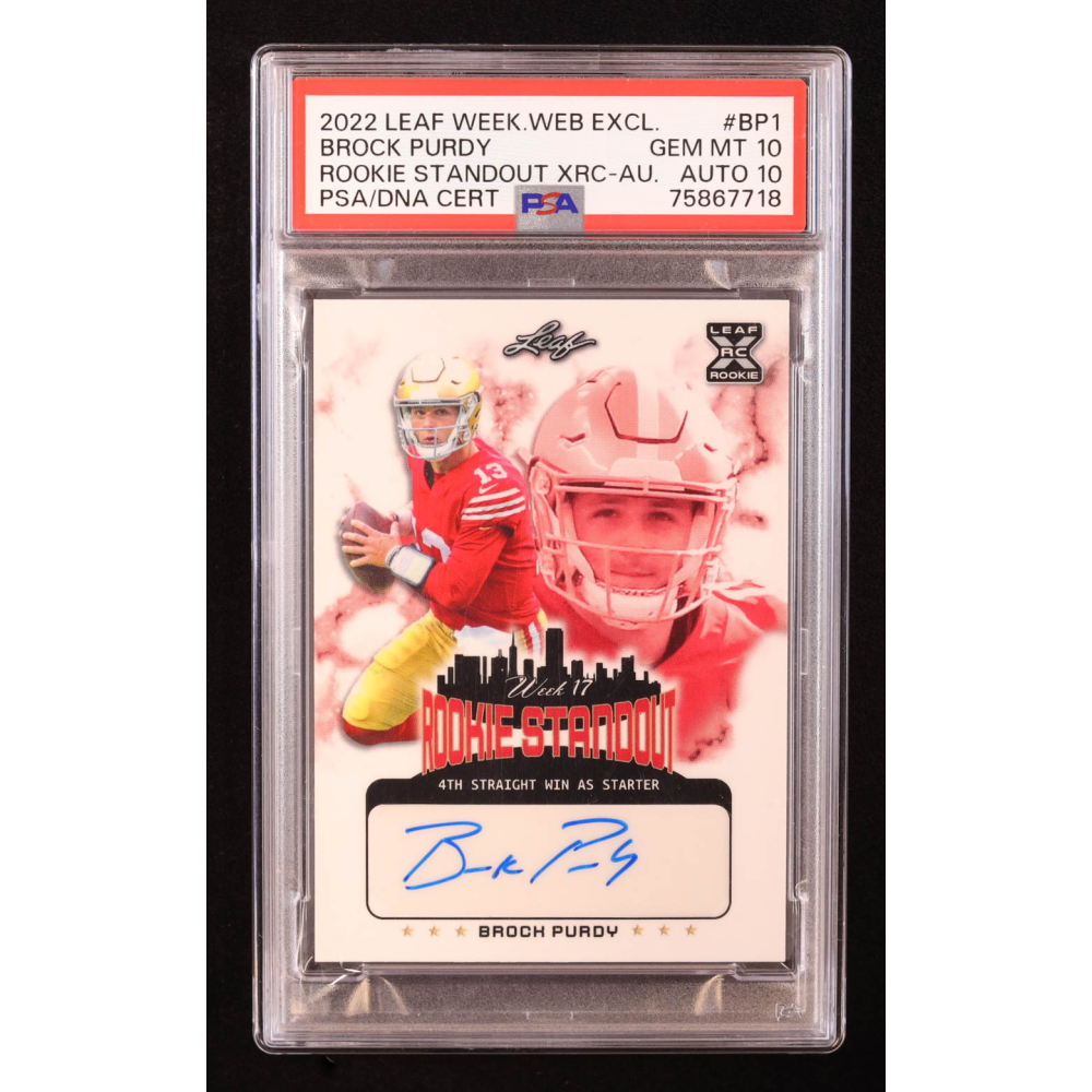 Brock Purdy 2022 Leaf Web Exclusives Rookie Standout Autograph #RSBP1 ...