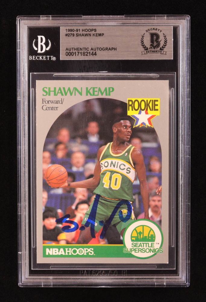 Shawn Kemp Signed 1990-91 Hoops #279 RC (BGS) | Pristine Auction
