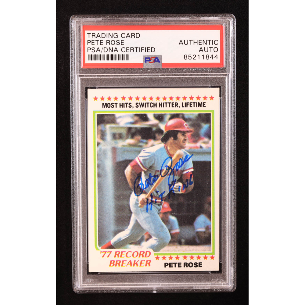 Pete Rose Signed 1978 Topps #5 RB Inscribed "Hit King" (PSA) | Pristine ...