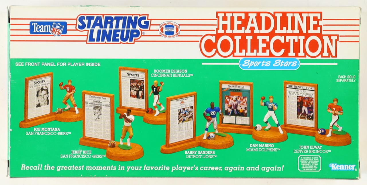 1991 Joe Montana Starting Lineup Headline Collection Action Figure Set ...