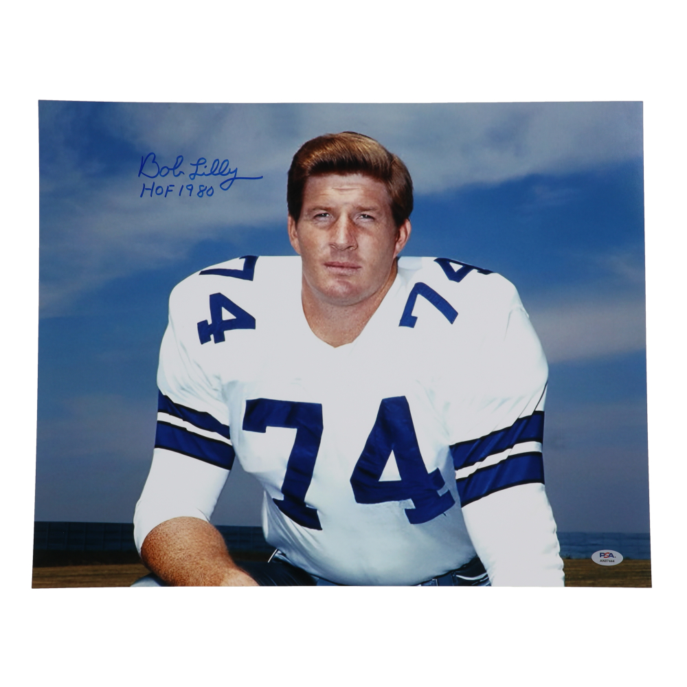 Bob Lilly Signed Cowboys 16x20 Photo Inscribed "HOF 1980" (PSA ...