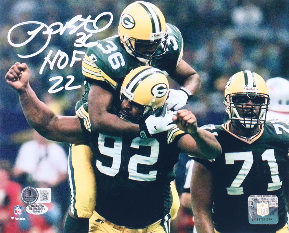 LeRoy Butler Signed Packers 8x10 Photo Inscribed "HOF 22" (Beckett ...