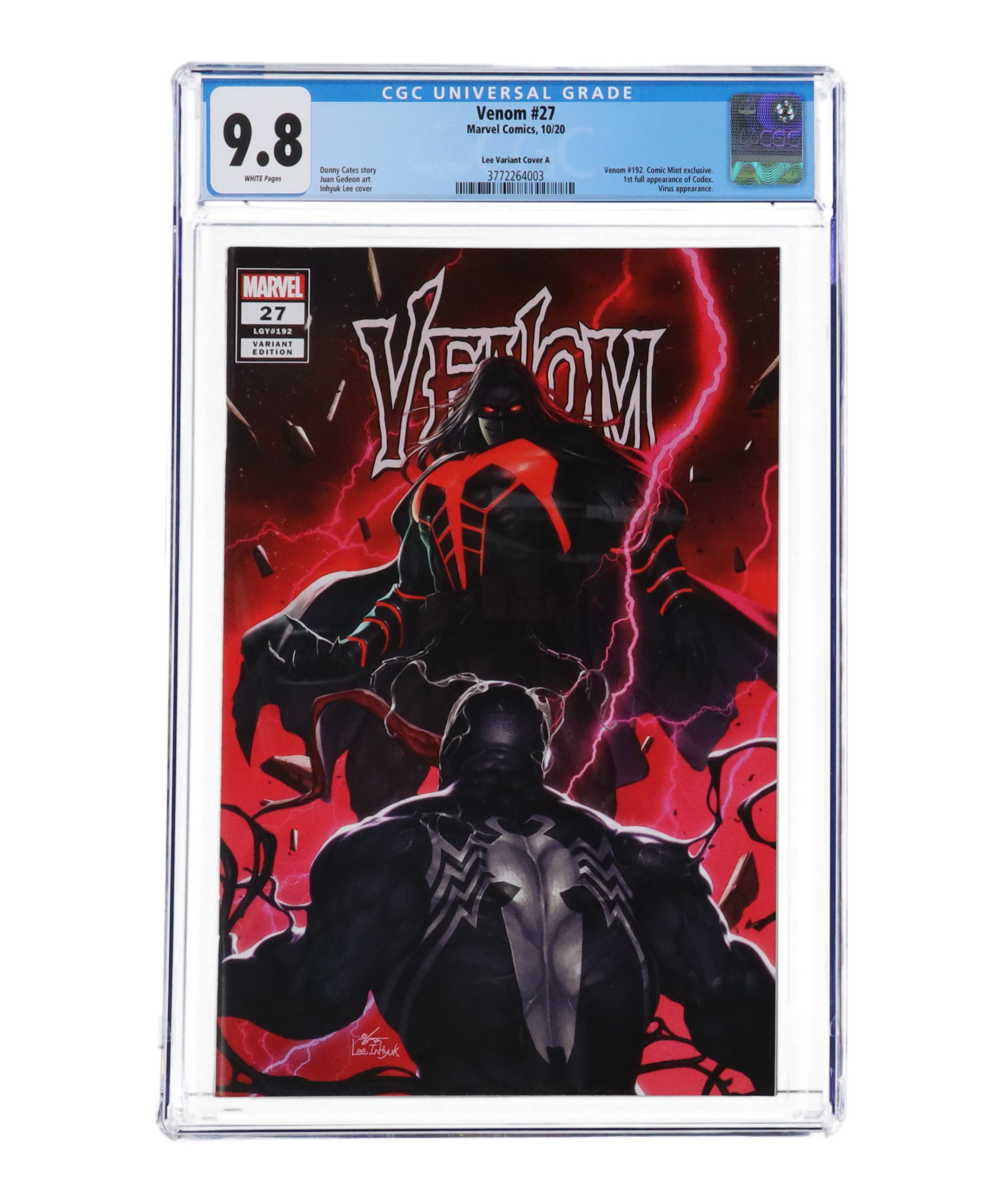 2020 "Venom" Issue #27 Lee Variant Cover A Marvel Comic Book (CGC 9.8 ...