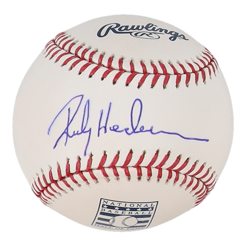 Rickey Henderson Signed Hall of Fame Logo Baseball (JSA) | Pristine Auction