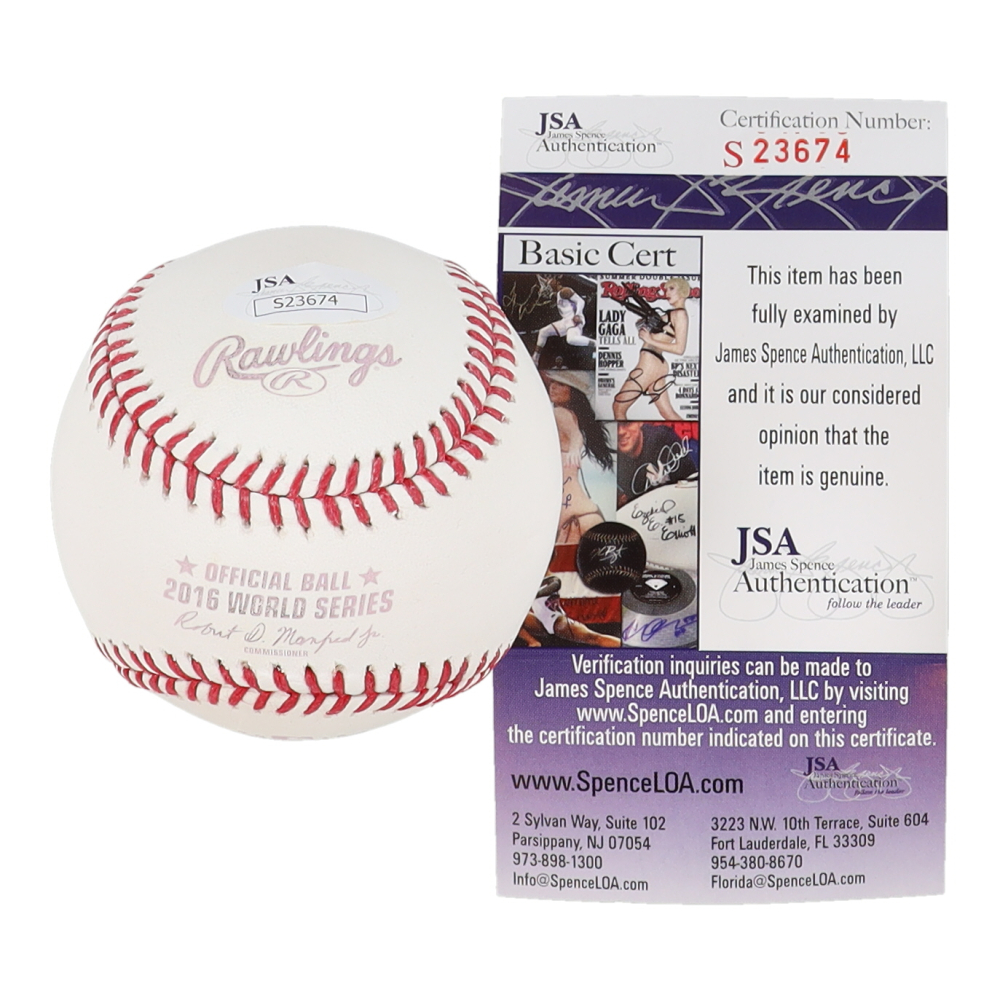 Andre Dawson Signed 2016 World Series Logo Baseball (JSA) | Pristine ...