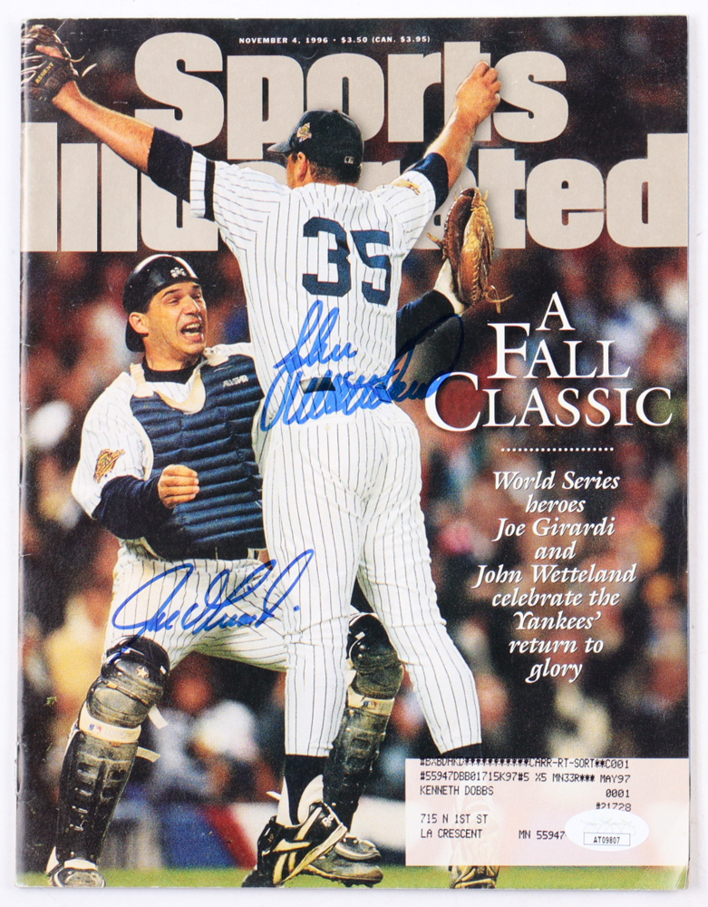 Joe Girardi & John Wetteland Signed 1996 Sports Illustrated Magazine ...