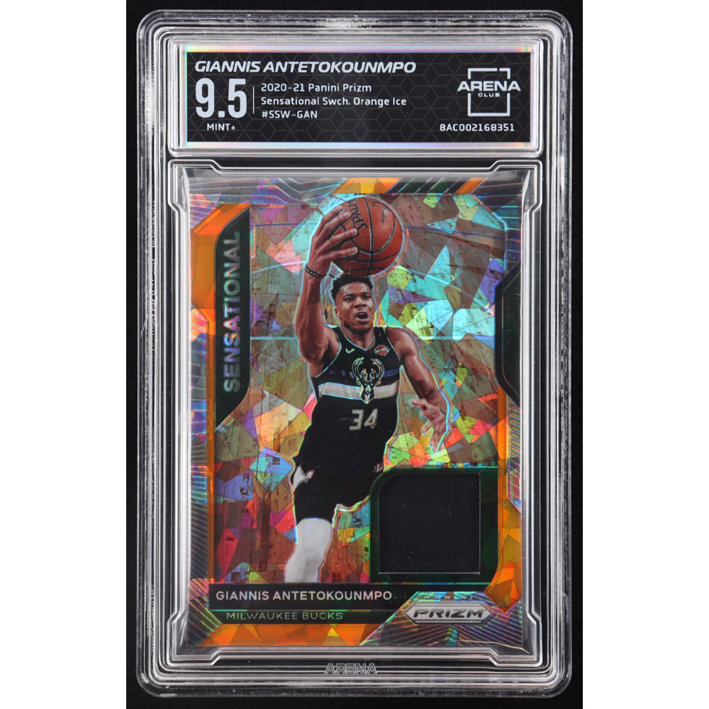 Giannis Antetokounmpo 2020-21 Panini Prizm Sensational Swatches Prizms ...