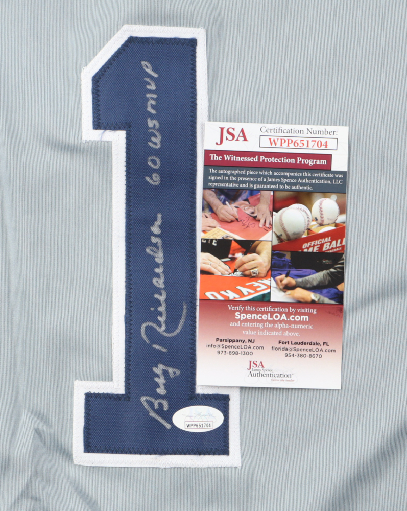 Bobby Richardson Signed Jersey Inscribed "60 WS MVP" (JSA) | Pristine Auction