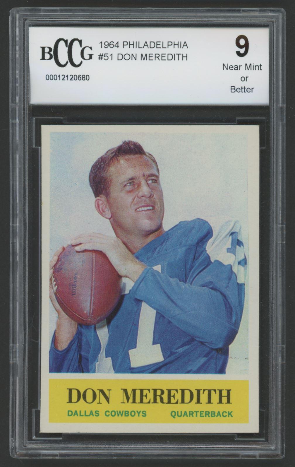 Don Meredith 1964 Philadelphia #51 (BCCG 9) | Pristine Auction