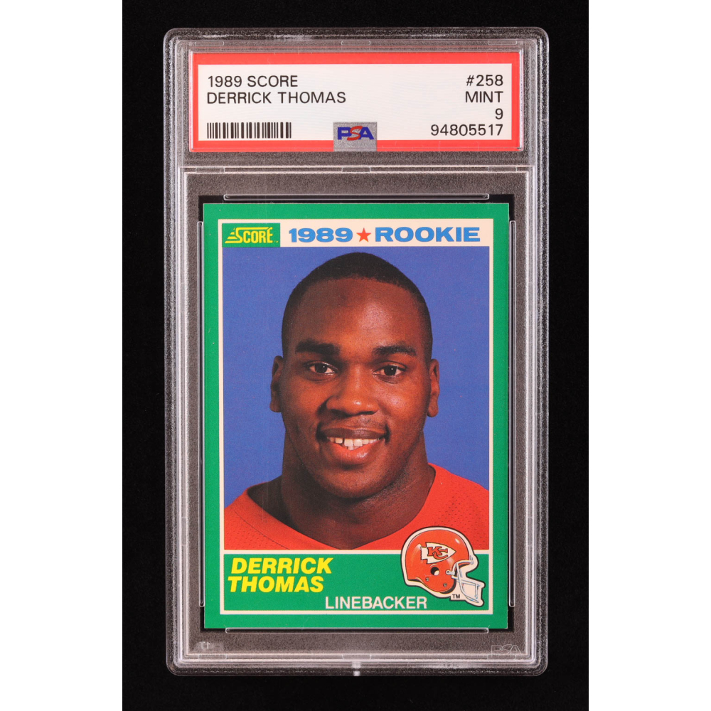 Derrick Thomas 1989 Score #258 RC (PSA 9) | Pristine Auction