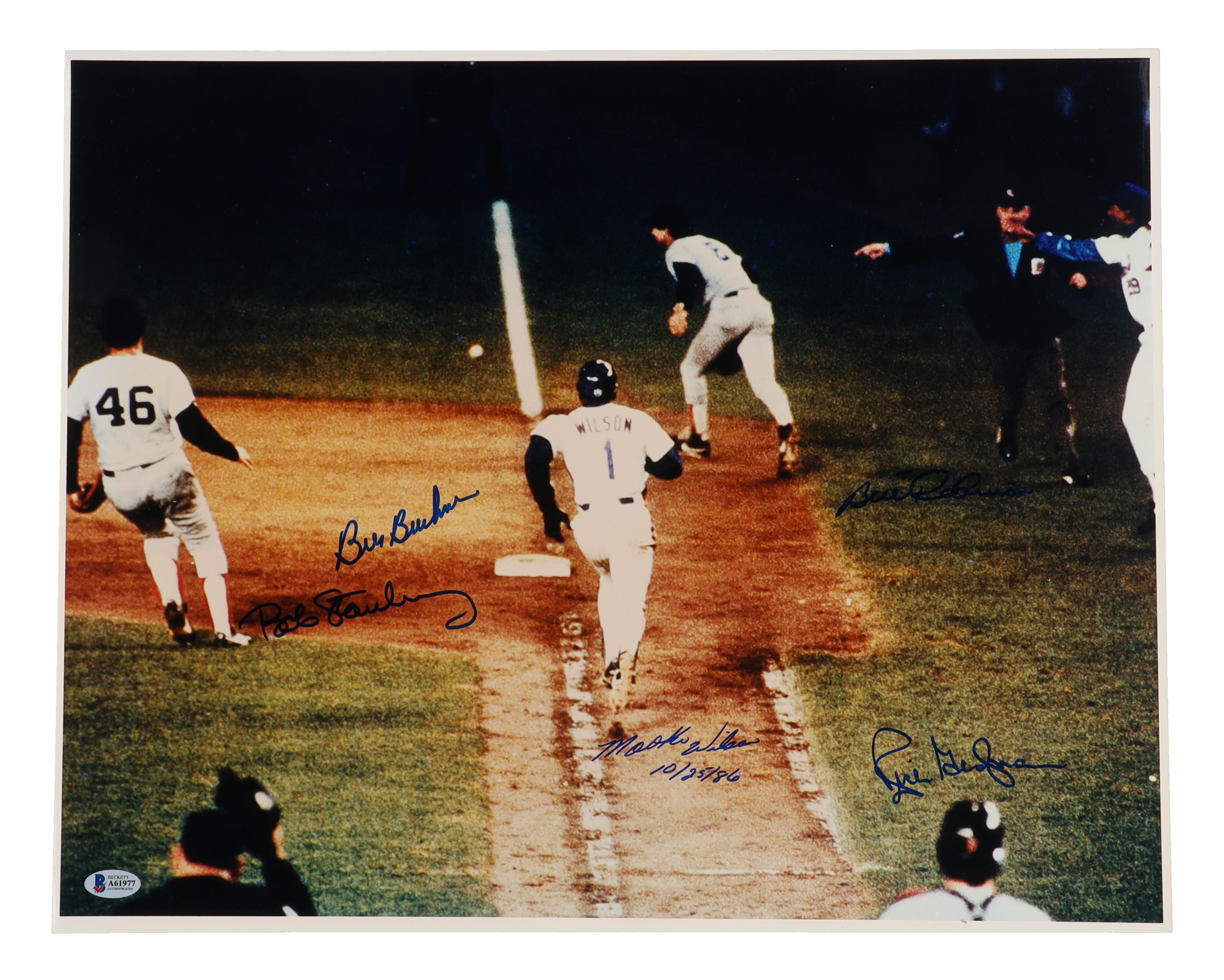 Red Sox / Mets 1986 World Series 16x20 Photo Signed By (5) With Mookie ...