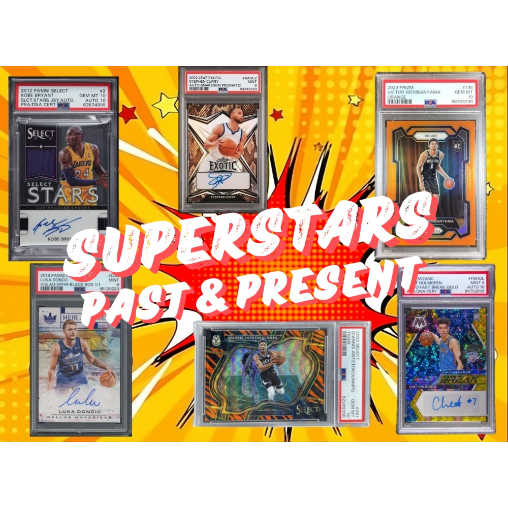 Superstars "Past & Present" Basketball Mystery Box Graded Packs Series ...
