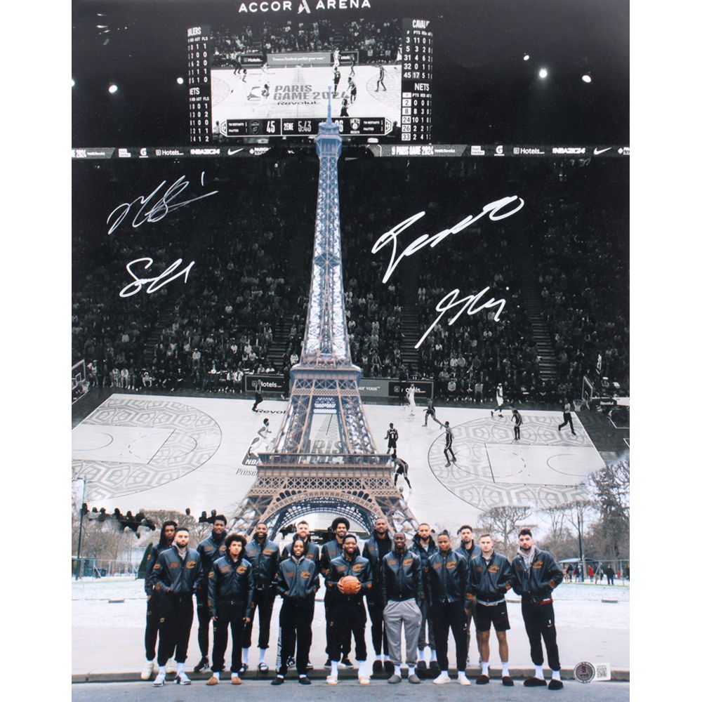 Isaac Okoro, Sam Merrill, Max Strus & Georges Niang Signed Cavaliers ...