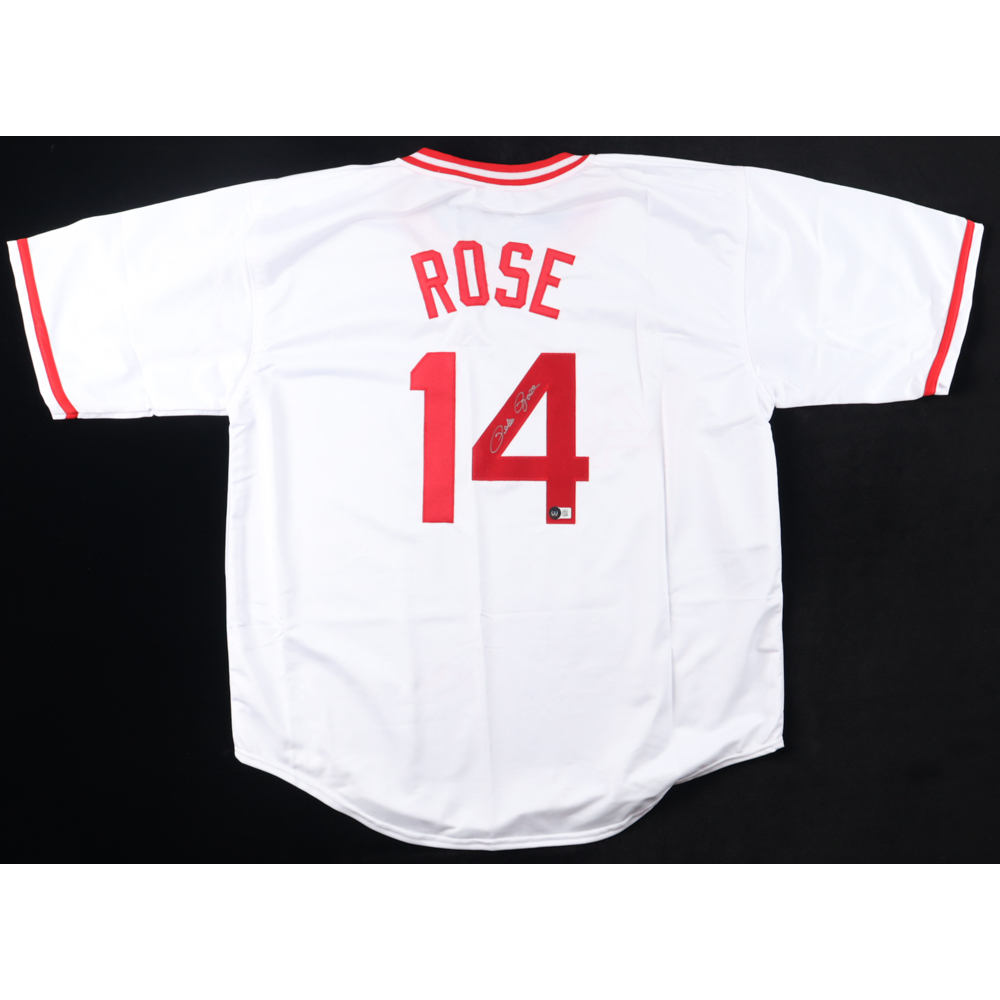 Pete Rose Signed Jersey (Beckett) | Pristine Auction