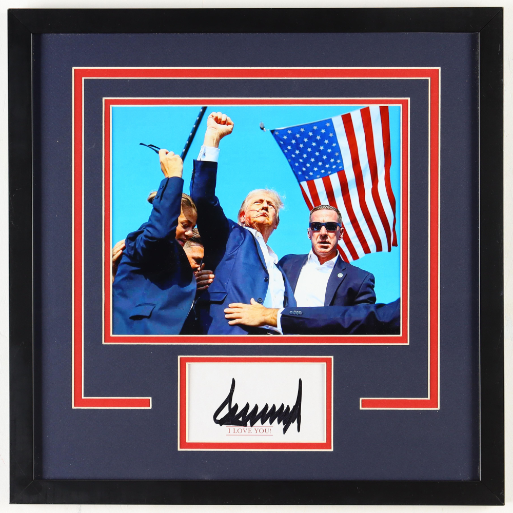 Donald Trump Signed Custom Framed Cut Display (JSA) | Pristine Auction