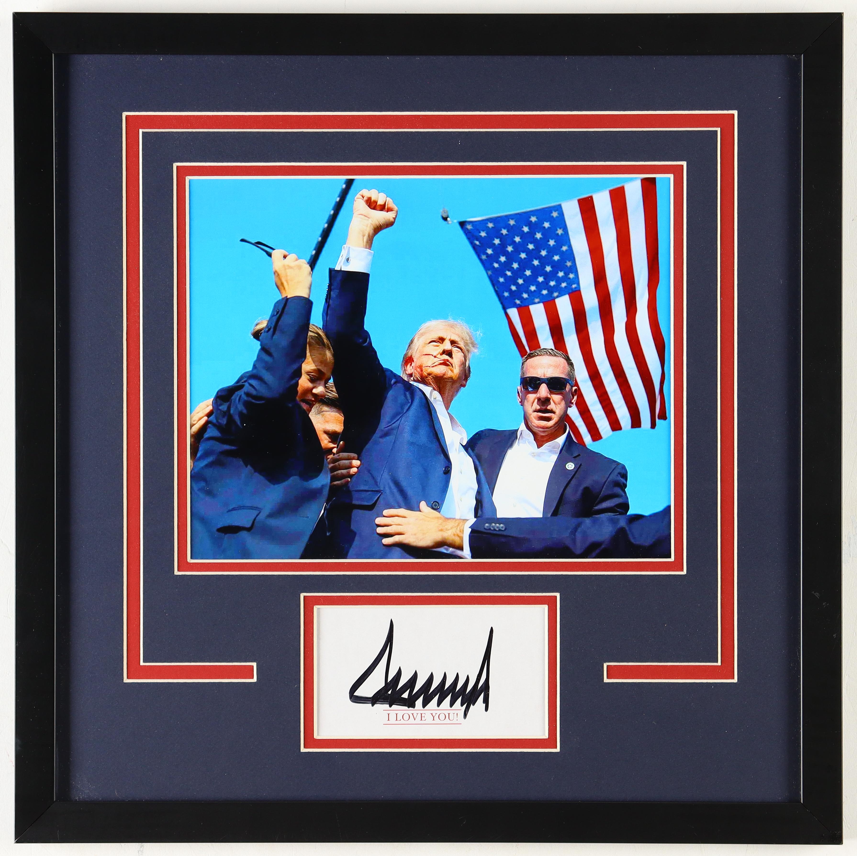 Donald Trump Signed Custom Framed Cut Display (JSA) | Pristine Auction