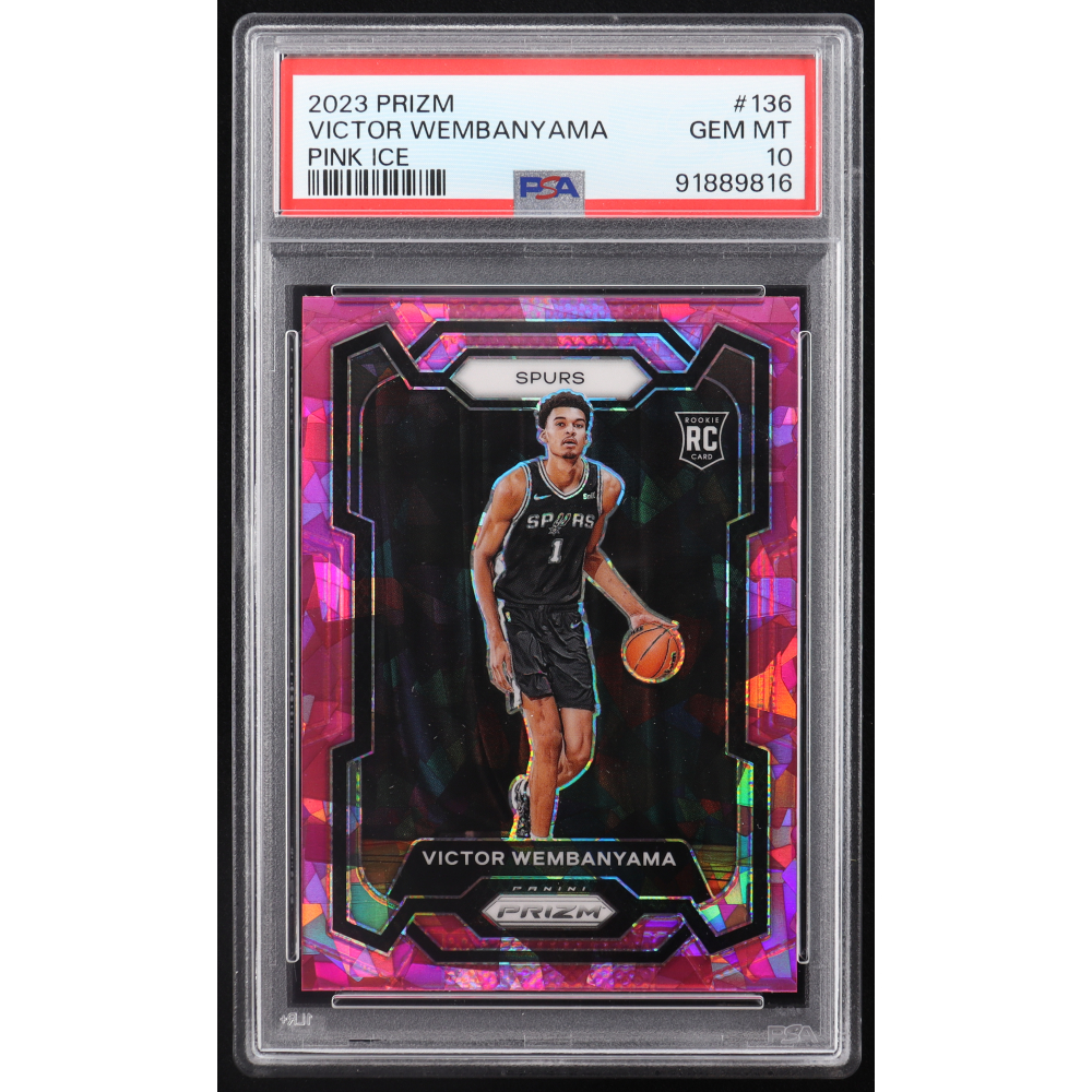 Victor Wembanyama 2023-24 Panini Prizm Pink Ice #136 RC (PSA 10) | Pristine Auction