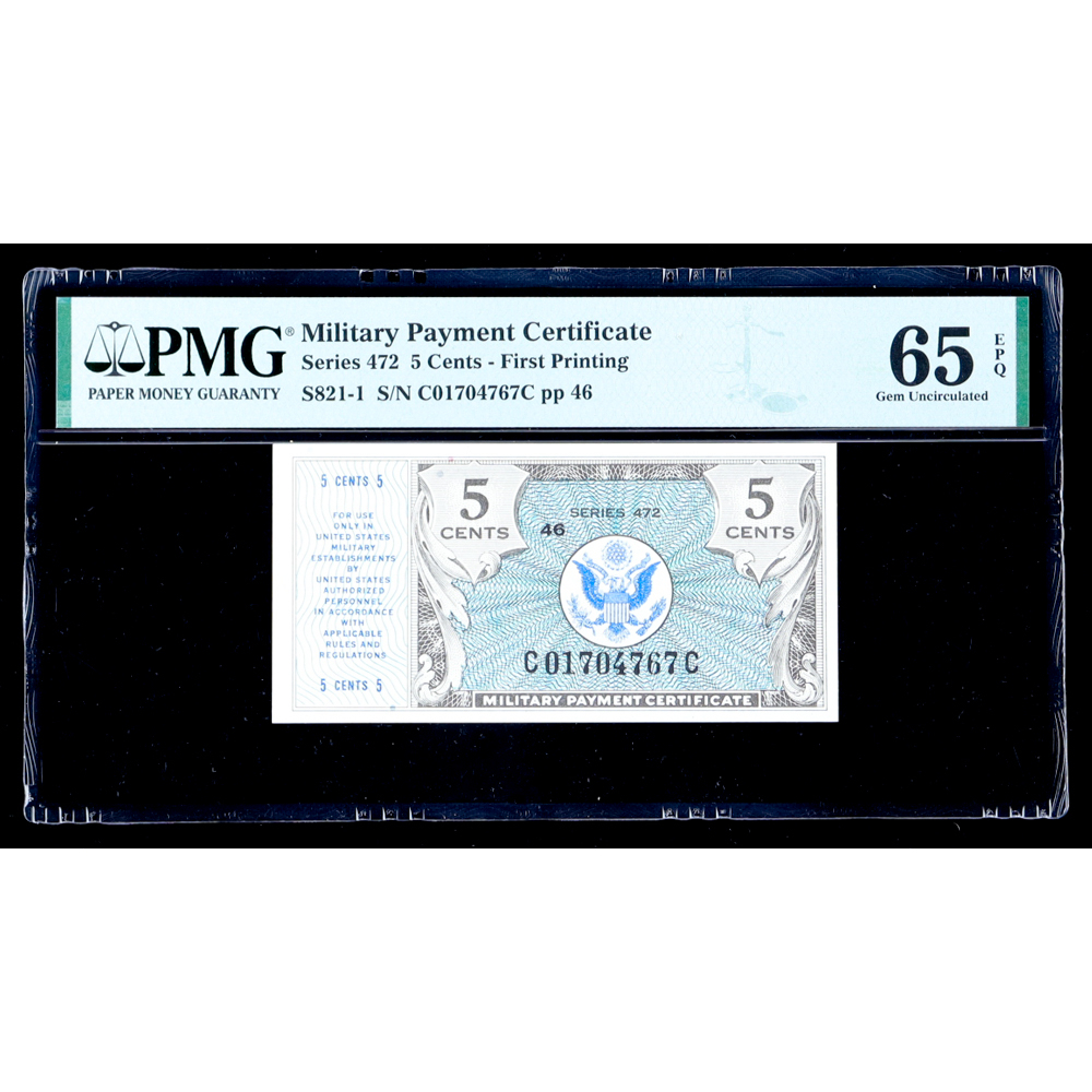 1948-51 U.S. Military Payment Certificate .5¢ - Series 472, 1st ...