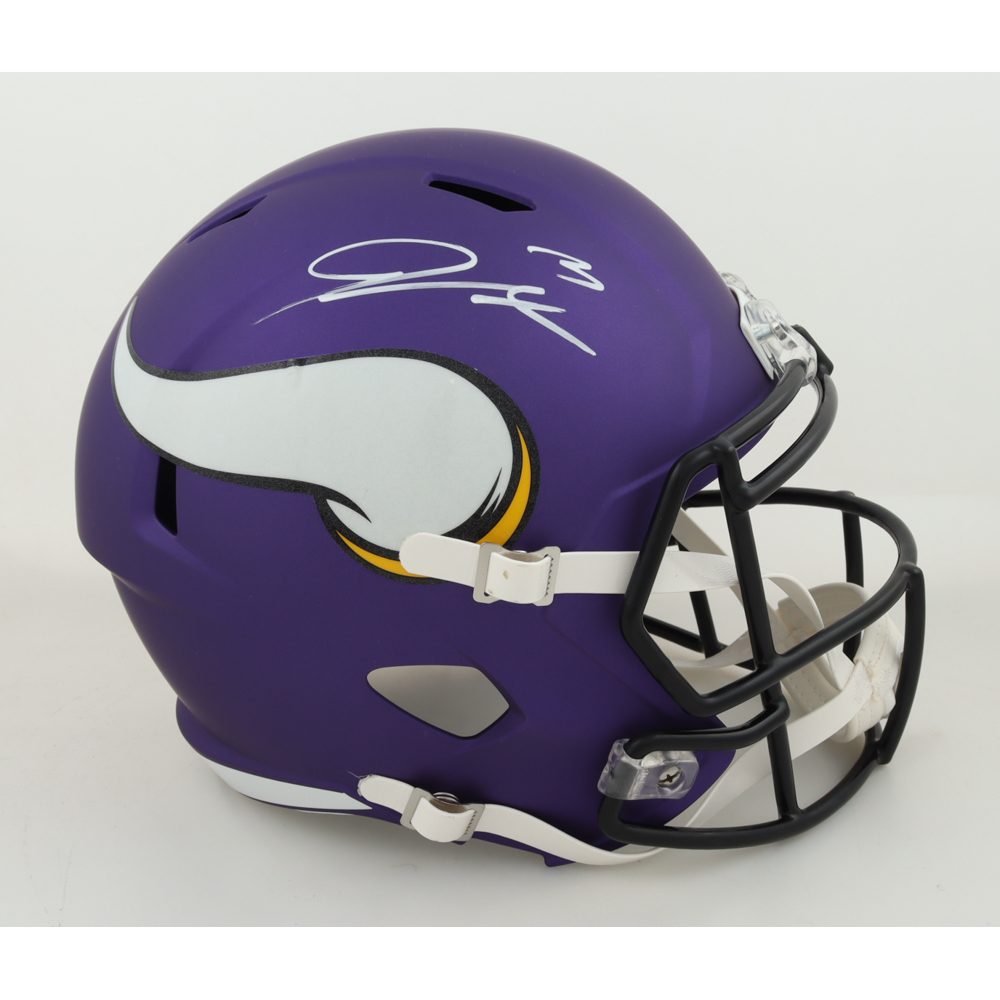 Jordan Addison Signed Vikings Full-Size Speed Helmet (Beckett ...