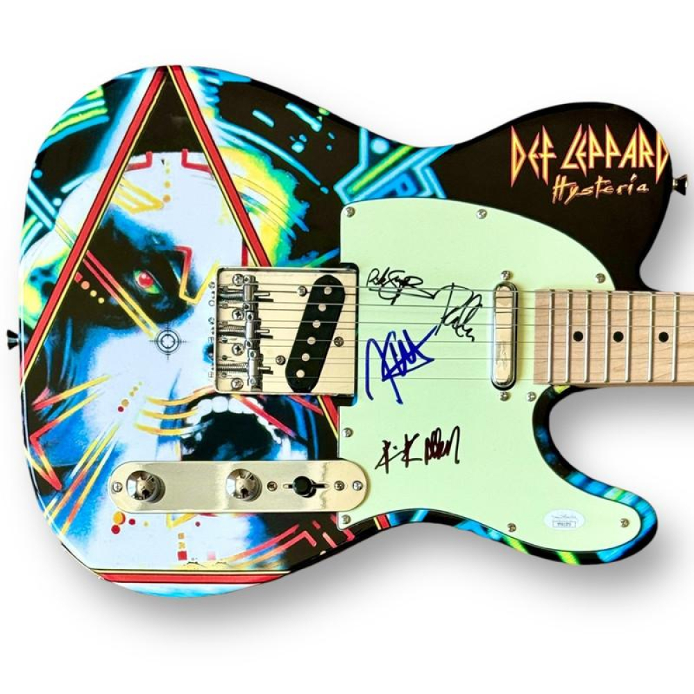 "Def Leppard" Custom Hysteria Telecaster Style Guitar Band-Signed By (4 ...