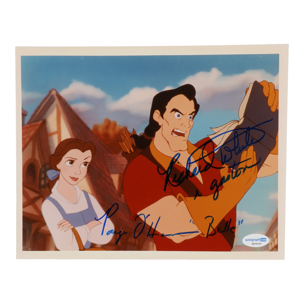 Richard White & Paige O’Hara Signed "Beauty and The Beast" 8x10 Photo ...