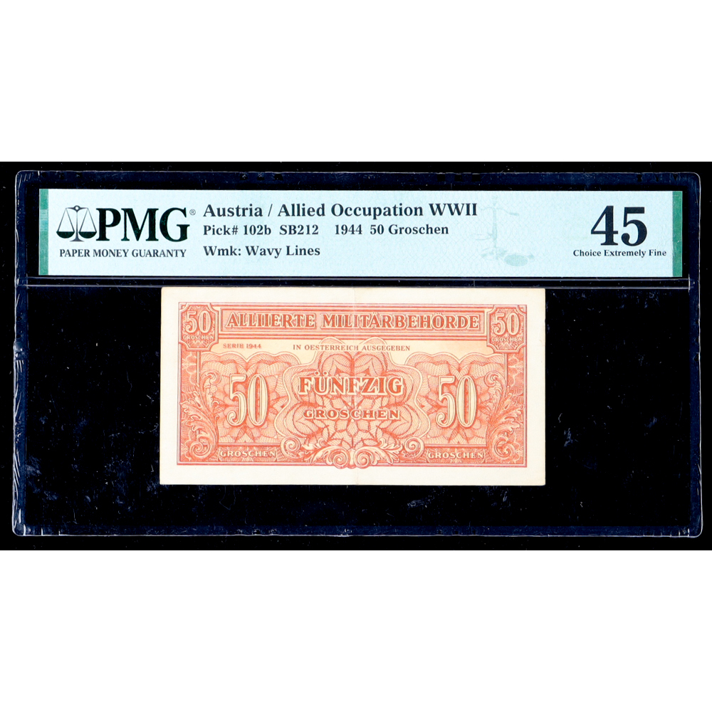 1944 Austria / Allied Occupation WWII - 50 Groschen (PMG Choice ...