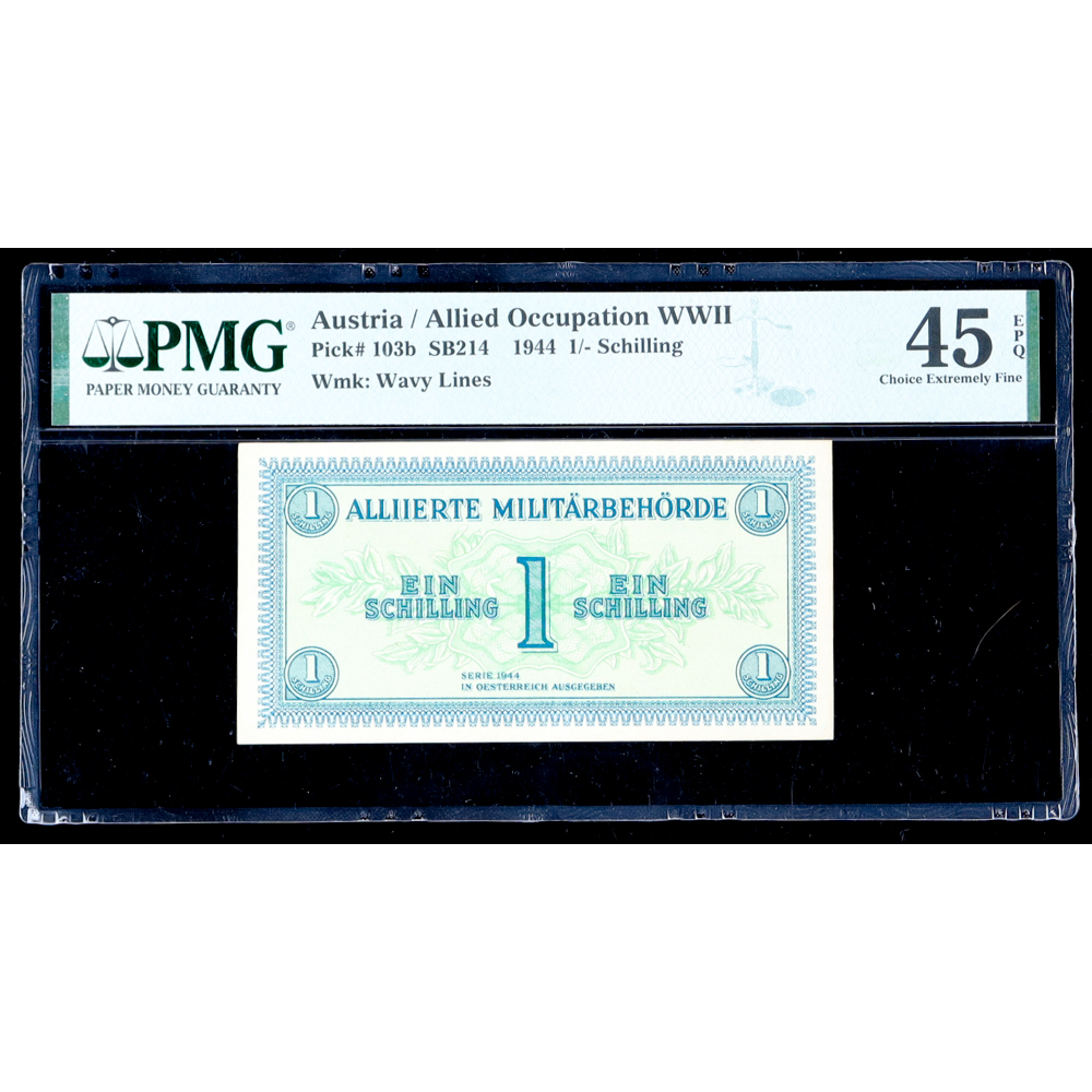 1944 Austria / Allied Occupation WWII - 1 Schilling (PMG Choice ...