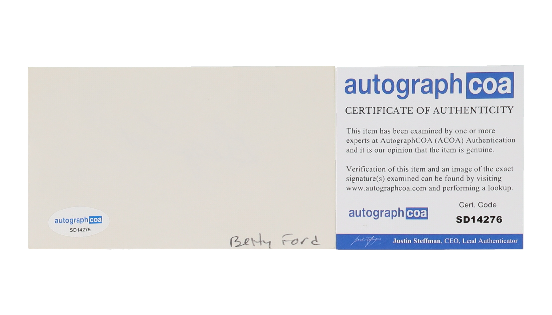 Betty Ford Signed Cut (AutographCOA) | Pristine Auction