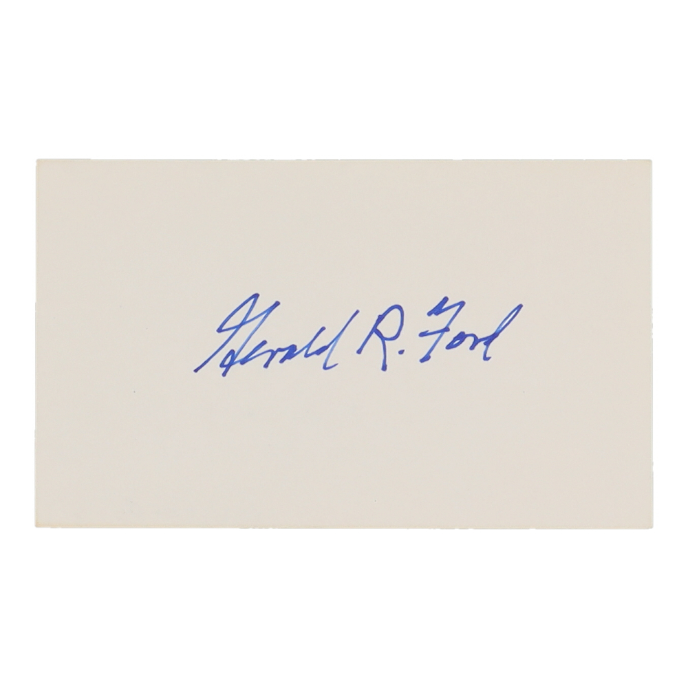 Gerald R. Ford Signed Cut (AutographCOA) | Pristine Auction