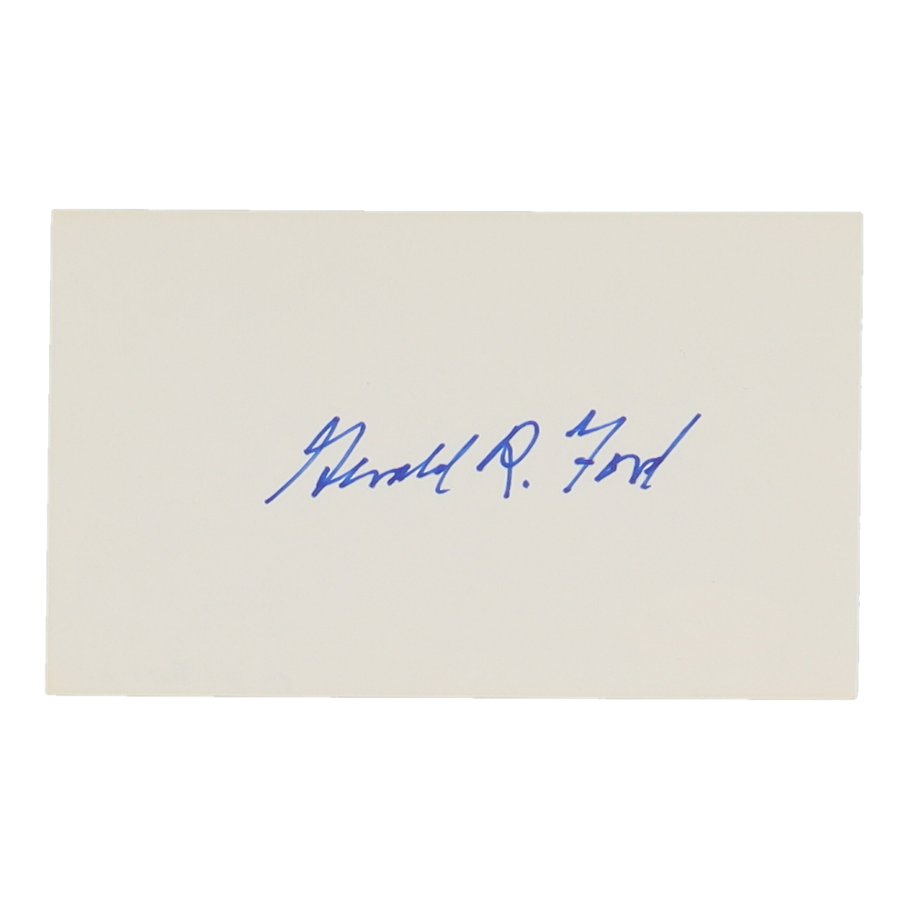 Gerald R. Ford Signed Cut (AutographCOA) | Pristine Auction